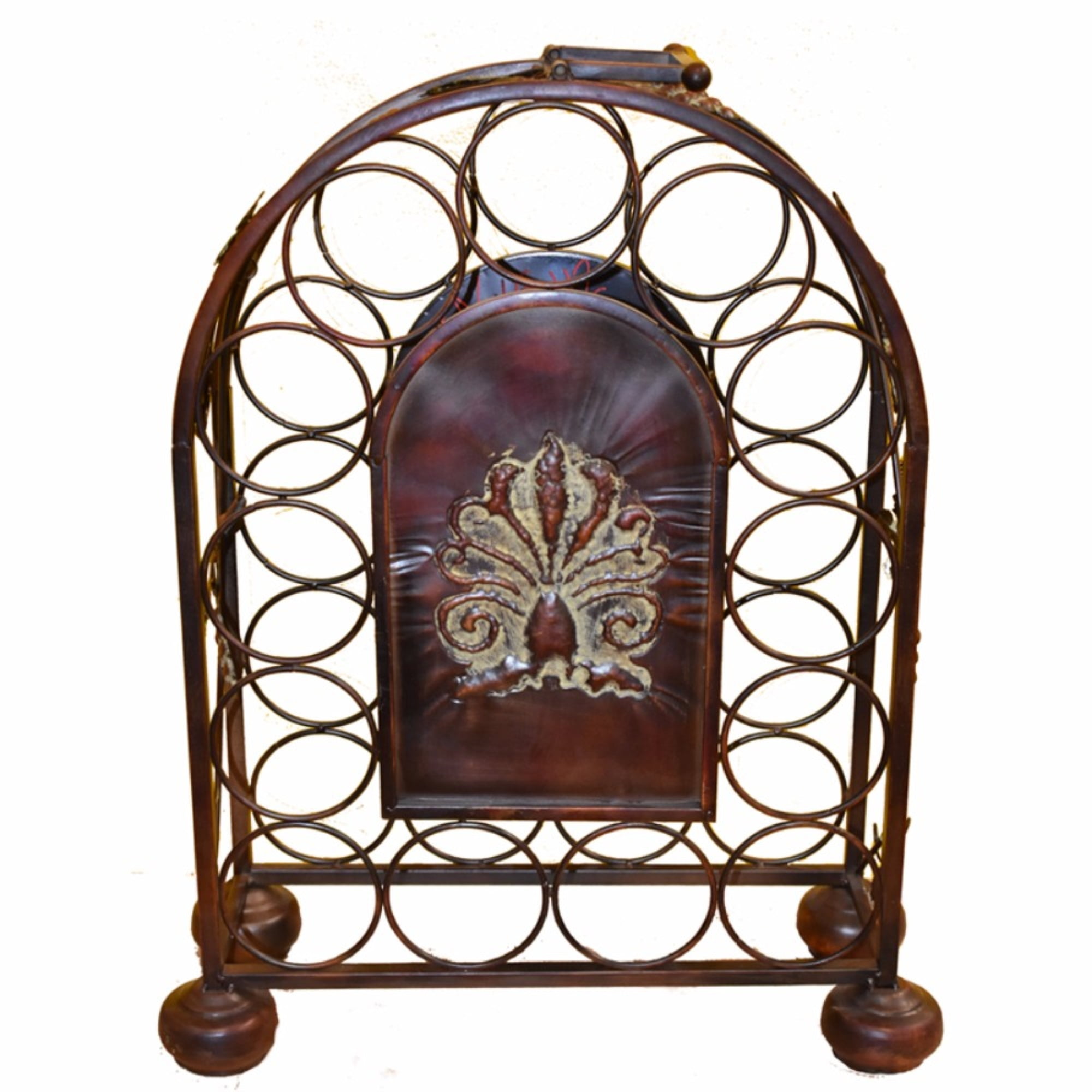 Traditional Style Metal Wine Rack, Bronze - Walmart.com