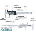Steel 6-Inch Digital Caliper with Large LCD Screen, Includes Battery ...