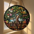 Stylized Reading Tree Stained Glass Style Suncatcher – Window Hanging ...