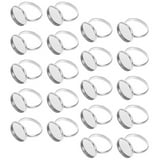 HOMEMAXS 20Pcs Adjustable Stainless Steel Ring Base for Jewelry Making ...