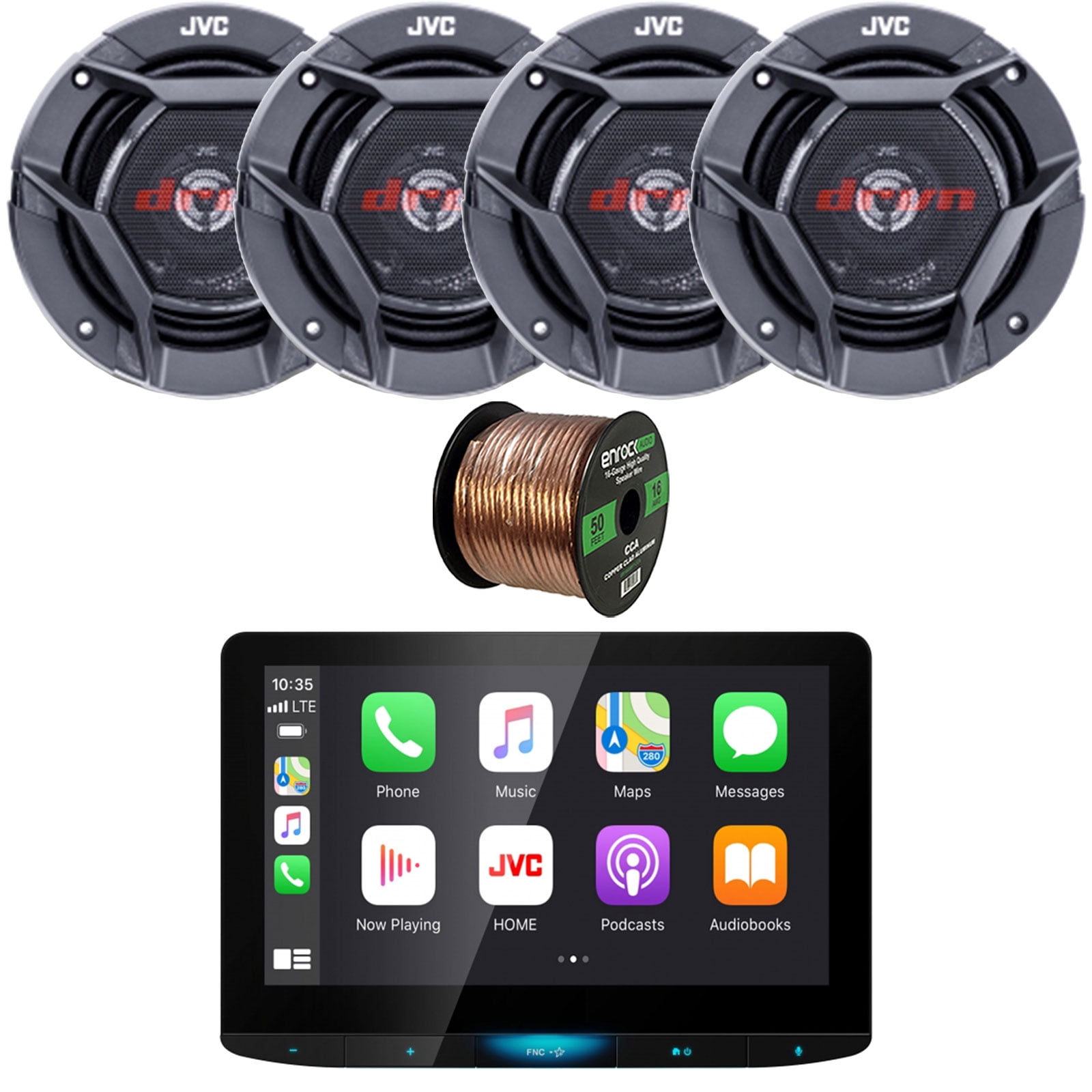 JVC KW-Z1000W HD Radio AM/FM Stereo USB Bluetooth Digital Media Hi-Def ...