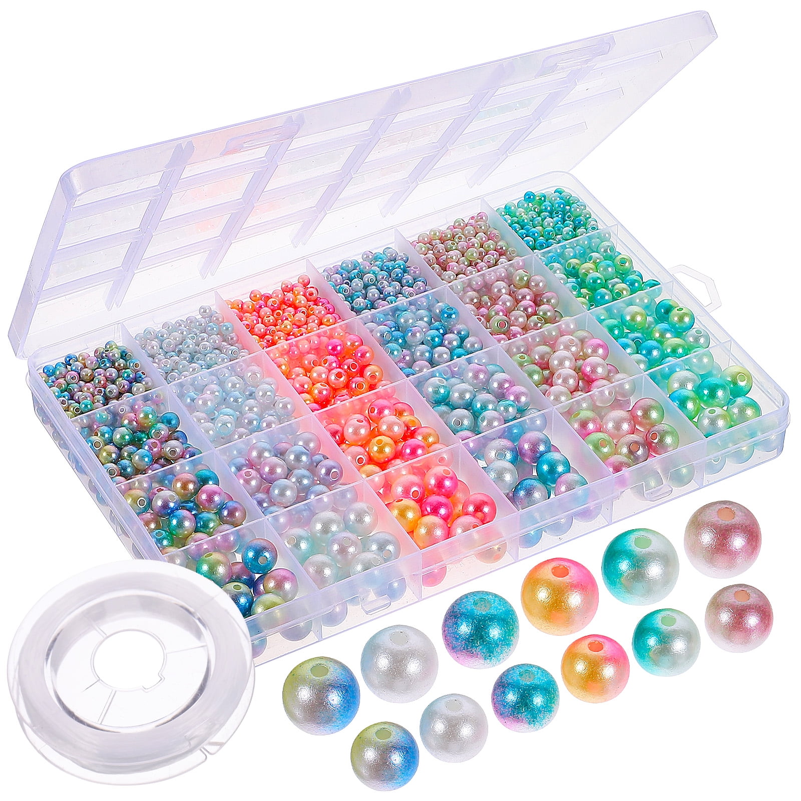 Click here for Hcyz 1890 Pcs Faux Pearl Beads Spacer Beads With H... prices