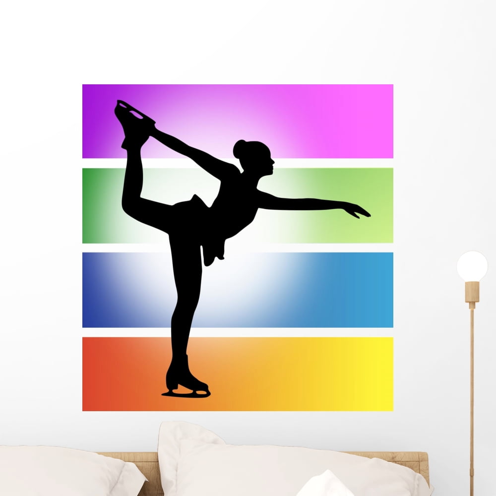 Figure Skater Wall Mural by Wallmonkeys Peel and Stick Graphic (24 in H ...