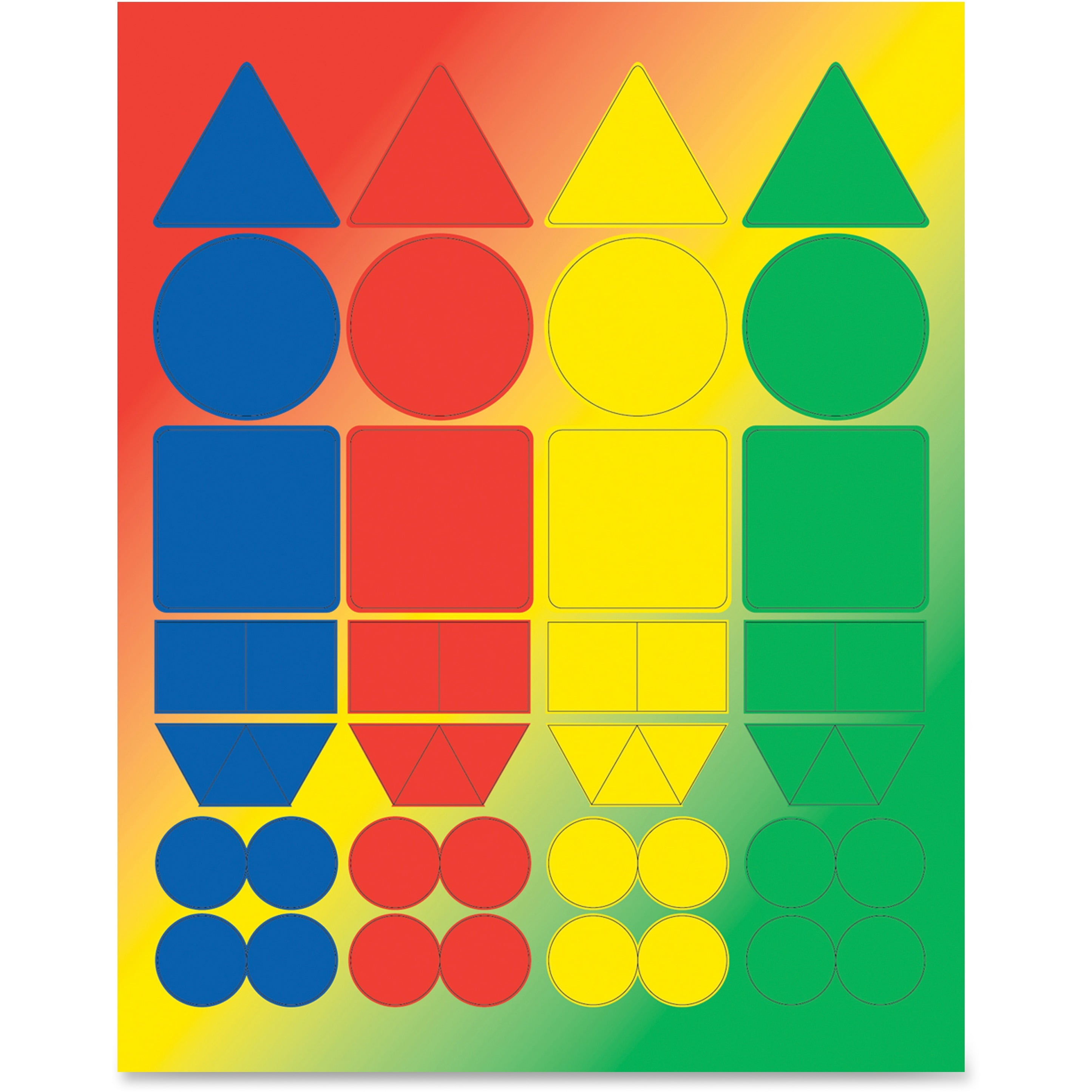 Hygloss, HYX18201, Basic Shapes Stickers, 1 Pack, Assorted - Walmart.com