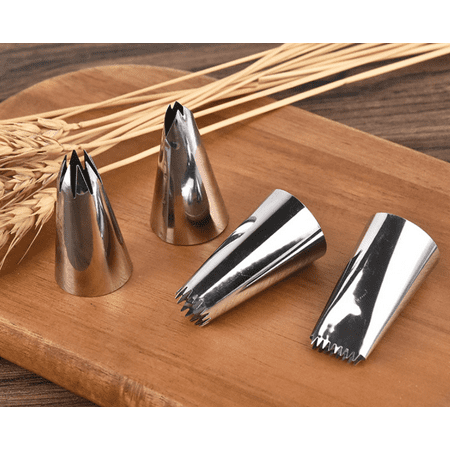 Decorating mouth set 4 piece head cream mouth set cookie flower mouth ...