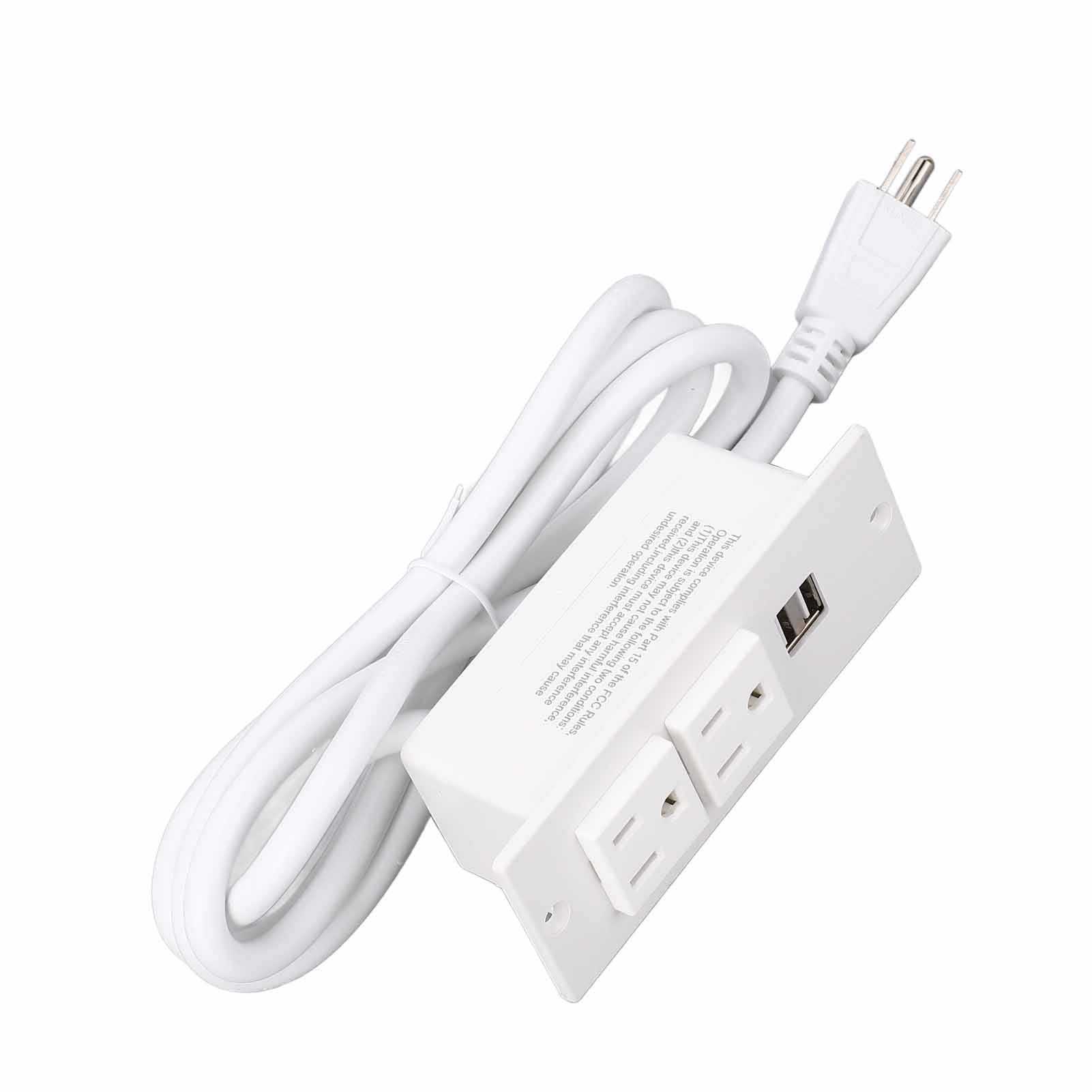 Recessed Power Strip 1500W Conference Recessed Power Strip 2 USB Ports ...