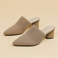 NOKIO Women’s Soft Knit Sandals Fashion Pointed Toe Chun𝗄𝗒 Slippers ...