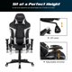 Goplus Massage Gaming Chair Reclining Swivel Racing Office Chair w ...