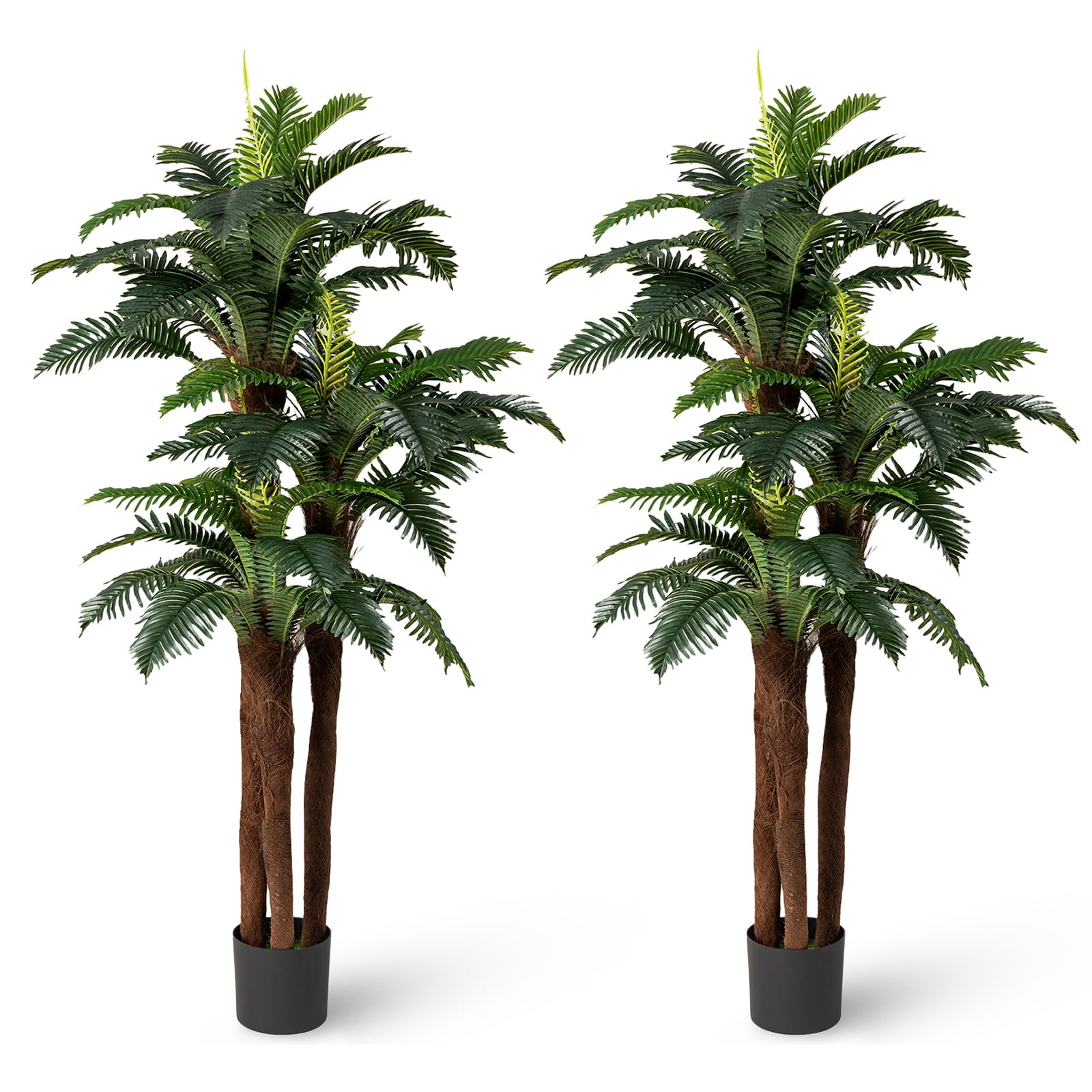 Click here for Gymax 2 Pack Artificial Palm Tree 6.3 Ft Tall Fake... prices