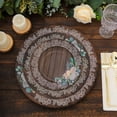 Efavormart 25 Pack Brown Rustic Wood Print 10" Paper Dinner Plates With ...