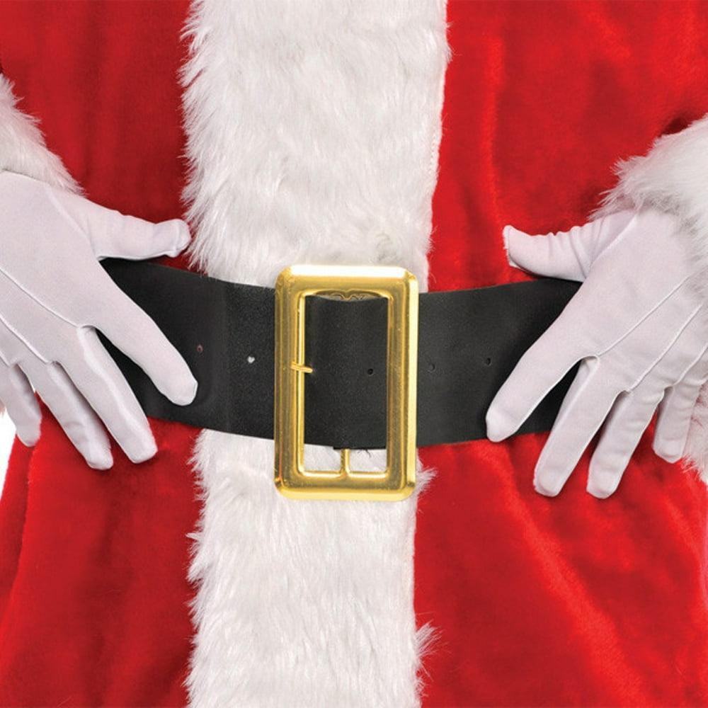 Costumes USA - Santa Claus Black Belt 36" x 4" Fabric - Walmart.com ...