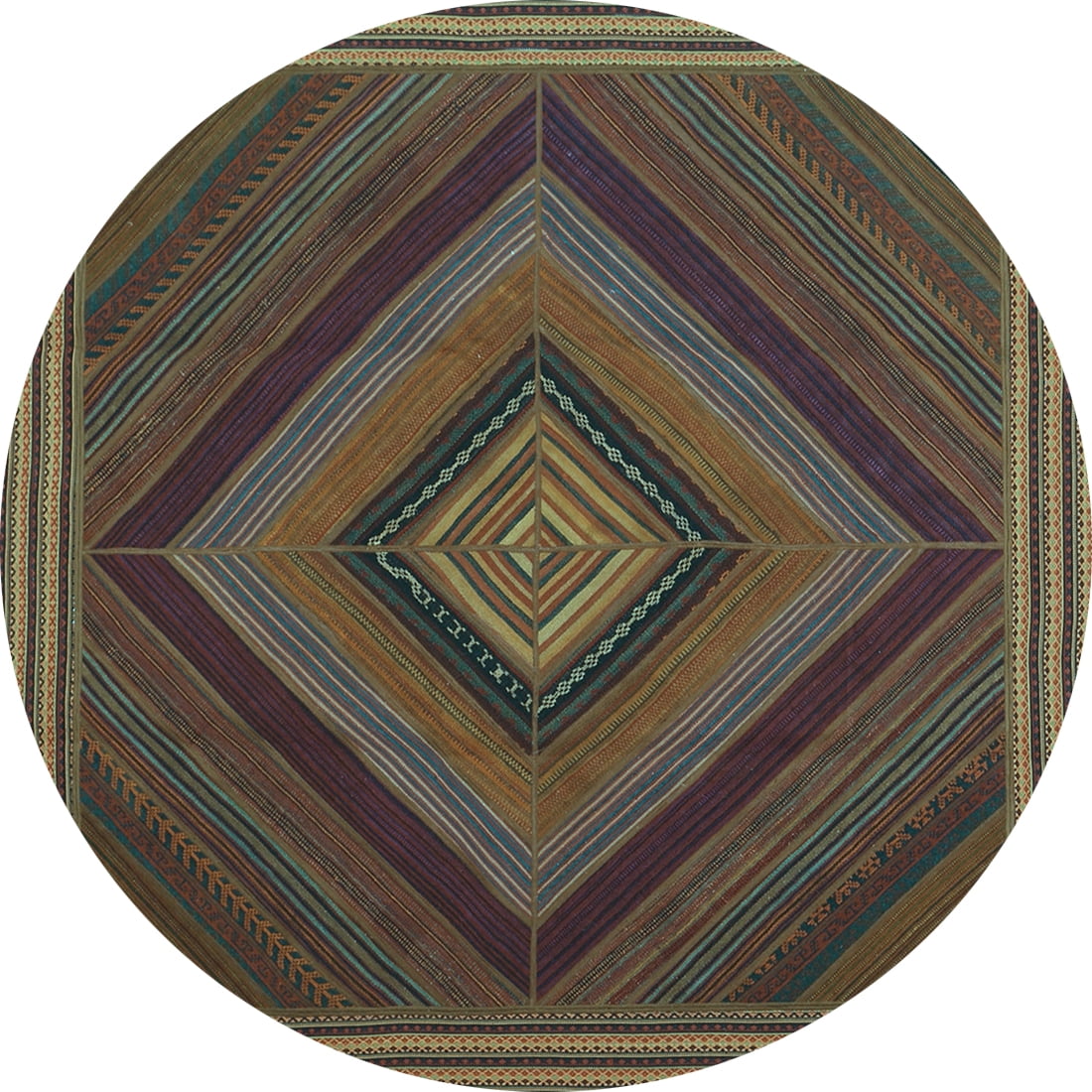 Ahgly Company Indoor Round Abstract Light Blue Contemporary Area Rugs ...