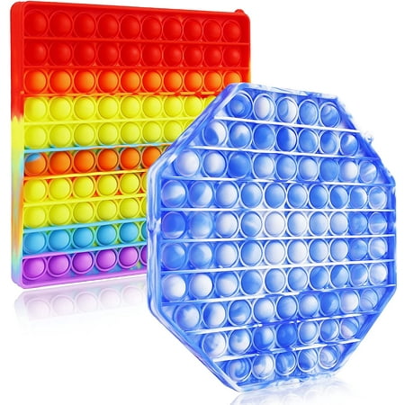 Sensory Toy Rainbow Square Octagon Huge Gaint Large Poppits Popper ...