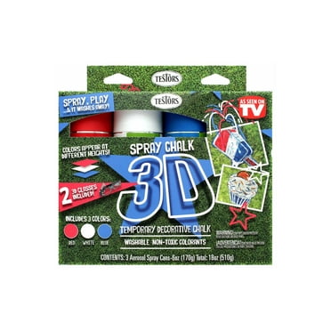 Testors Spray Chalk Set Temporary Decorative Spray Chalk Set - Primary ...