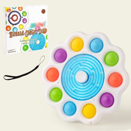 3 in 1 Spinning Antistress Press Bubble Sensory Toy Toy Hand Rotator ...