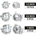 Cable Connectors, 20PCS 1/2" 3/4" 1” Clamp Type Cable Connectors ...