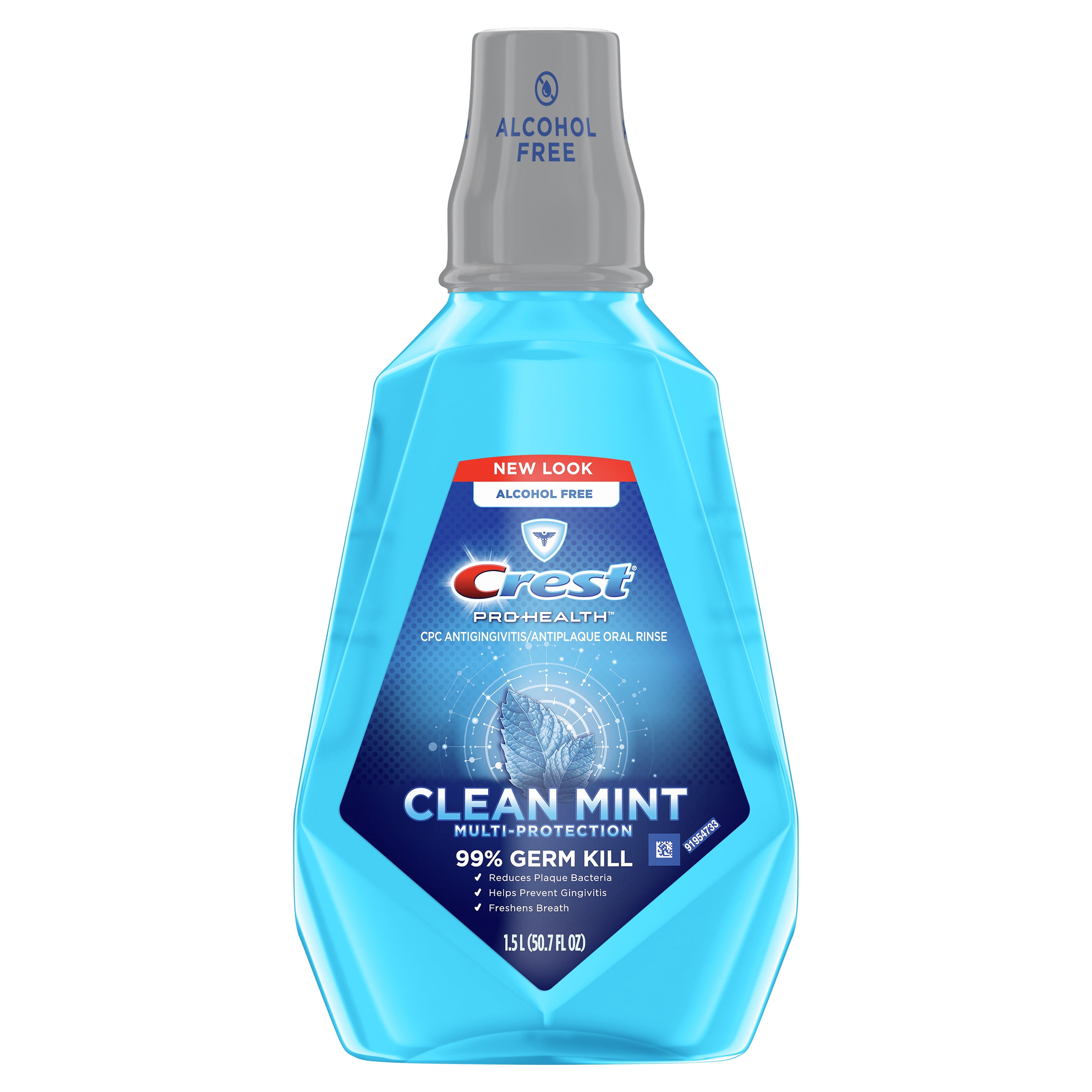 Crest Pro Health Alcohol Free Mouthwash Clean Mint 50 7 Fl Oz