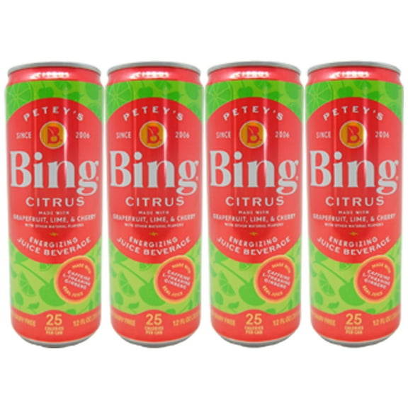Bing Beverage Healthy Energy Drinks, Bing Cherry, 12 oz (24 Pack ...