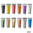 12 Colors 12ml Gold Silver Resin Pigment Metallic Effect Metallic ...