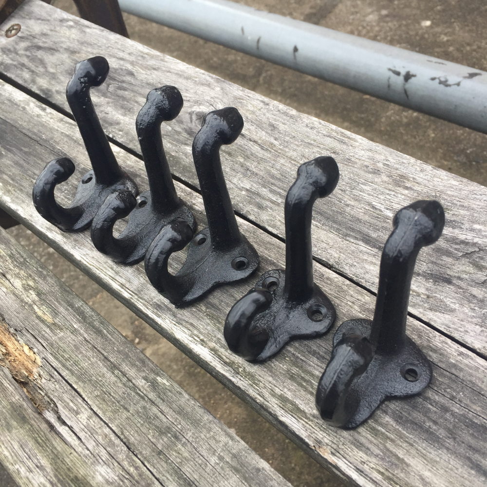 Topcobe 5Pcs Wall Hooks For Coats Hats Vintage Style Cast Iron Coat Topcobe 5Pcs Wall Hooks For Coats Hats Vintage Style Cast Iron Coat