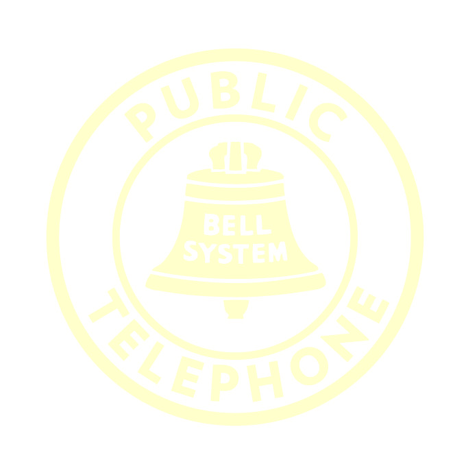 Public Telephone Bell System Vinyl Sticker - Medium - Ivory - Walmart.com