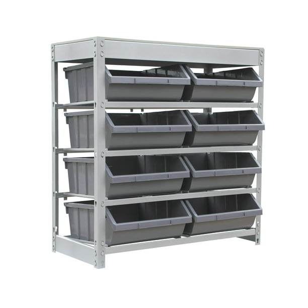 King's Rack Bin Rack Boltless Steel Storage System Organizer w/ 8 ...