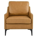Corland Leather Tan Accent Armchair For Living Room - Walmart.com