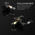 10 Sets Black Entry Levers and Single Cylinder Deadbolt Locksets with ...