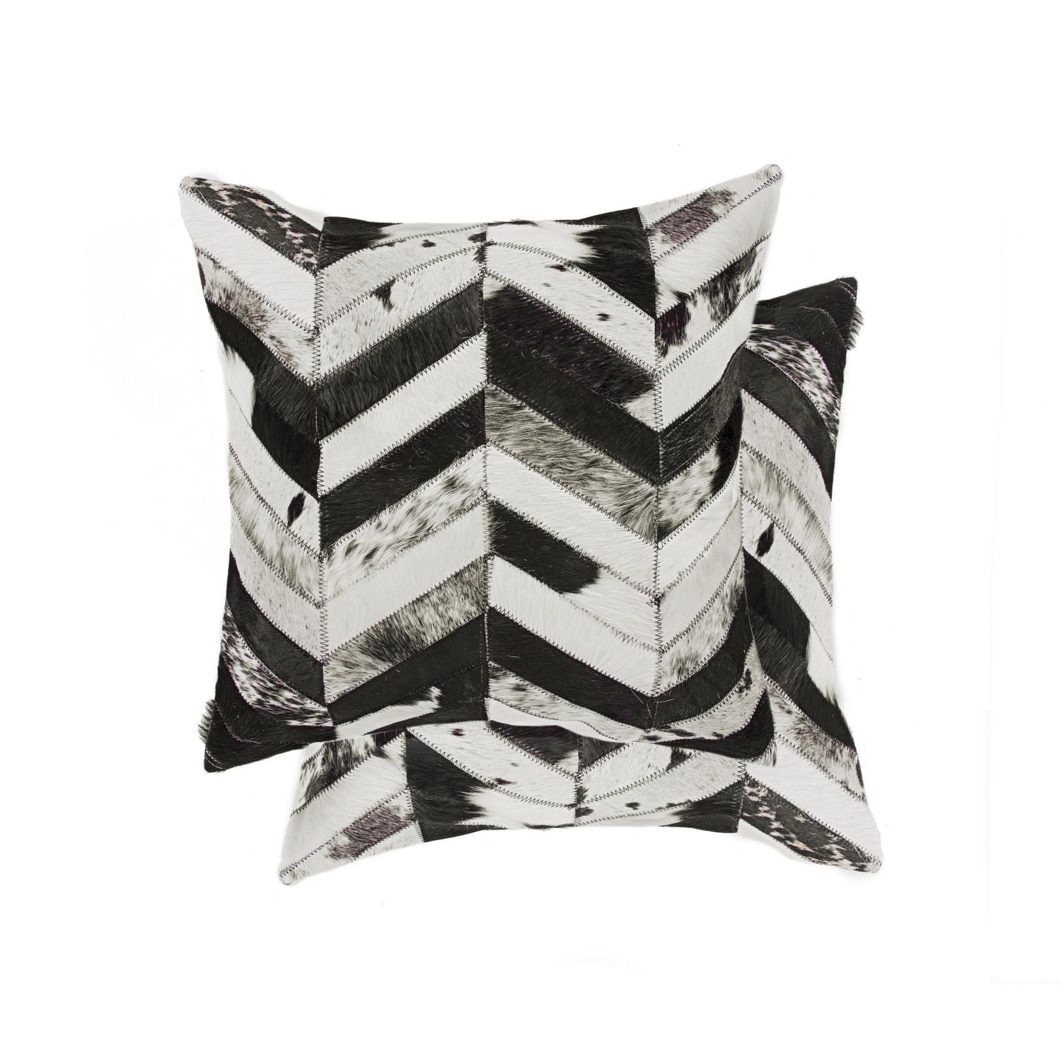 Click here for H-Natural Torino Chevron Cowhide Pillow 18X18 2-Pa... prices