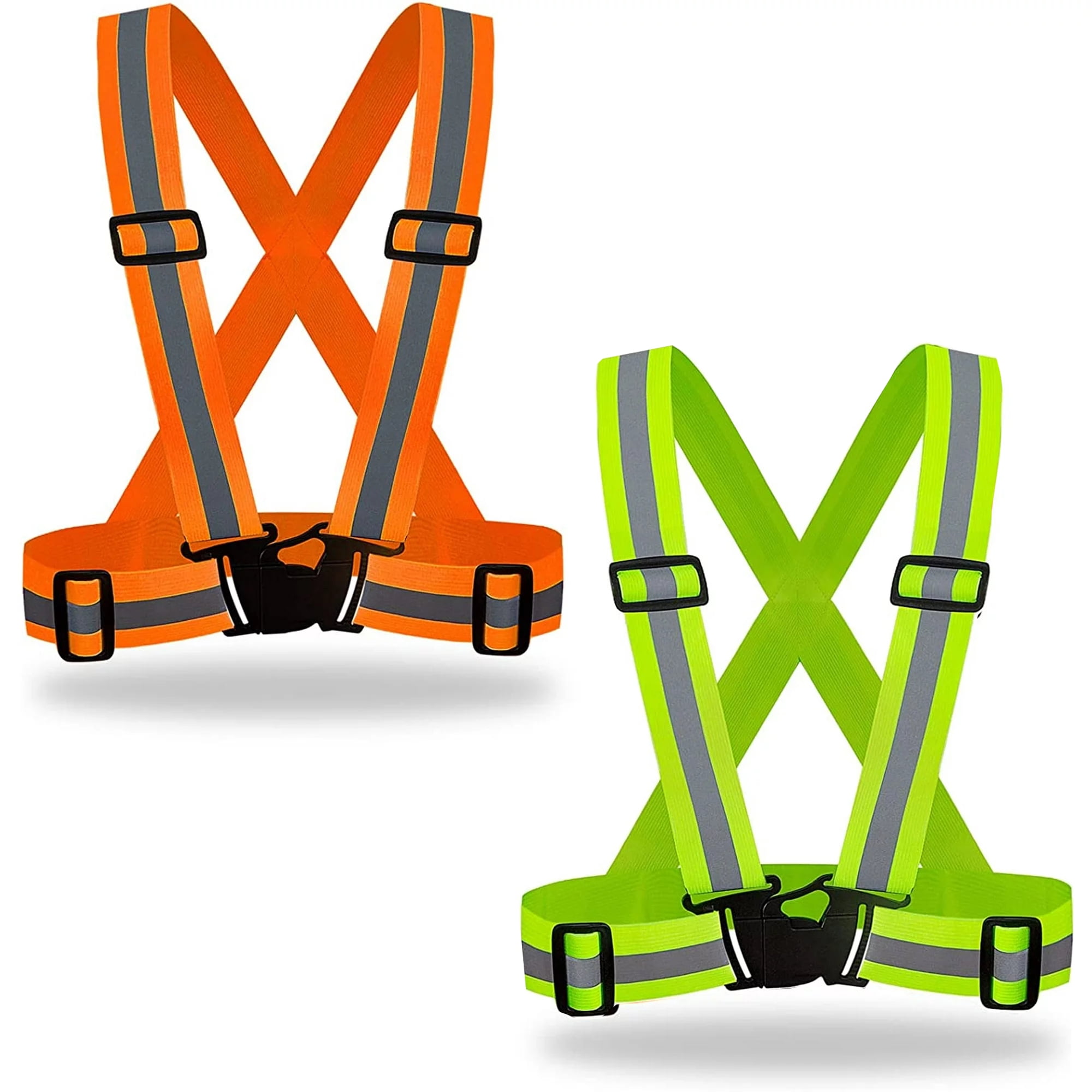 HANCELANT 2 Piece Adjustable Safety Security High Visibility Reflective ...