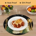 Black Christmas Tree Round Placemats Set of 2, Braided Polypropylene ...