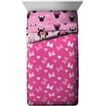 Disney Minnie Mouse Pink Hearts N Love Full Size Comforter Bed Set, 5 ...
