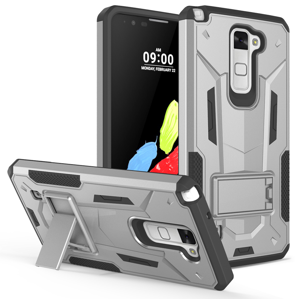 Zizo LG Stylo 2 Plus MS550 Case [Hybrid Dual Layered] with [Built in ...