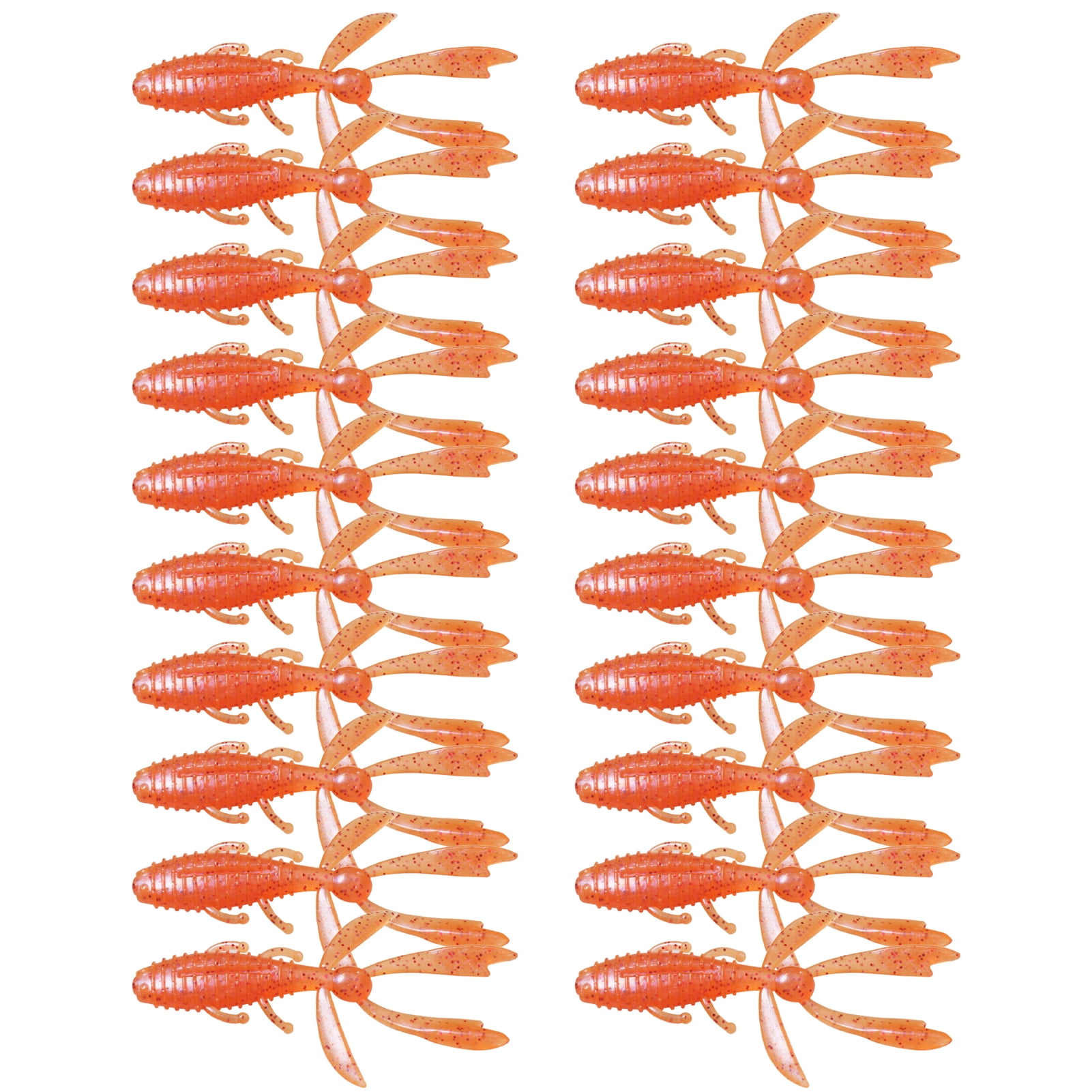 Opolski 20Pcs 1.8g 62mm Attractive Fishing Lure Easy Use Rubber Shrimp ...