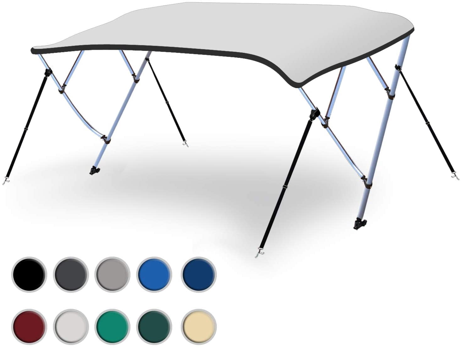 Leader Accessories 3 Bow Bimini Top Boat Cover Includes Mounting ...