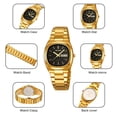 Couple Quartz Watches Set Mens Stainless Steel Strap Multifunctional ...