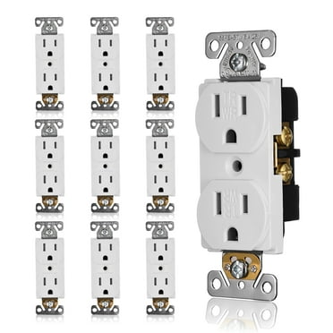 Faith [10-Pack] Duplex Receptacle Outlet, Non-Tamper-Resistant 3-Prong ...