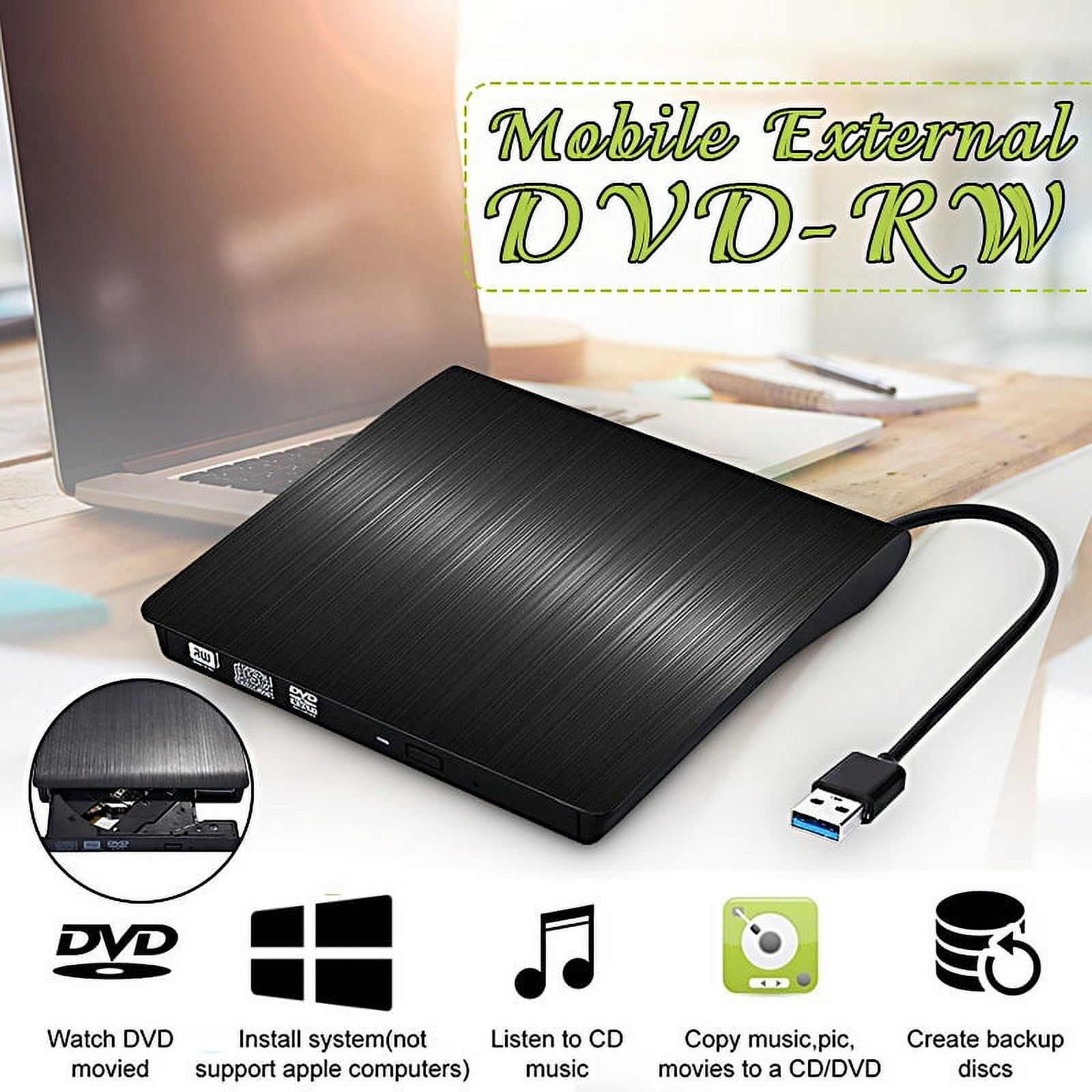 Unidad externa de CD/DVD USB 3.0, negra | Bodega Aurrera en línea