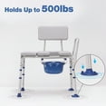 GreenChief Tub Transfer Bench with Commode - Padded Shower Chair, 500 ...
