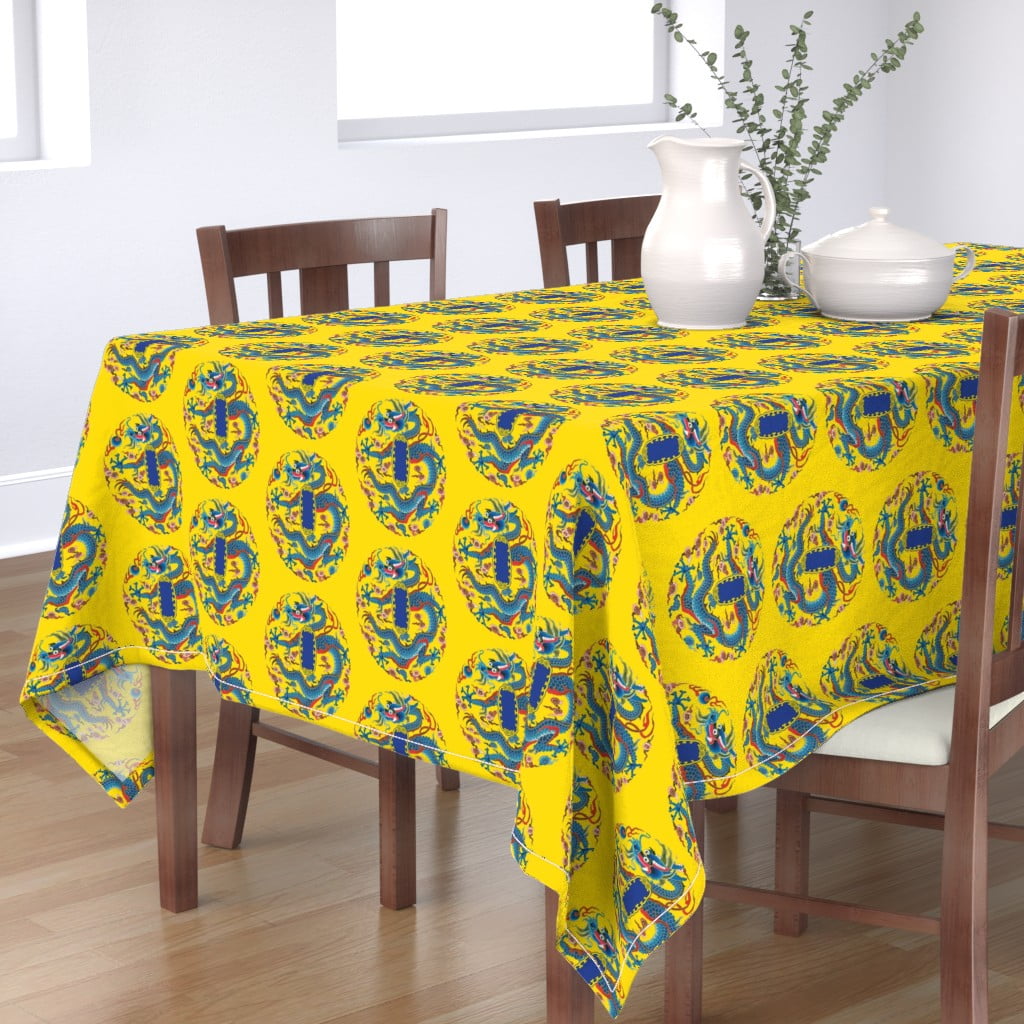 Cotton Sateen Tablecloth 70 X 120 Blue Royal Novelty Asian Cotton Sateen Tablecloth 70 X 120 Blue Royal Novelty Asian