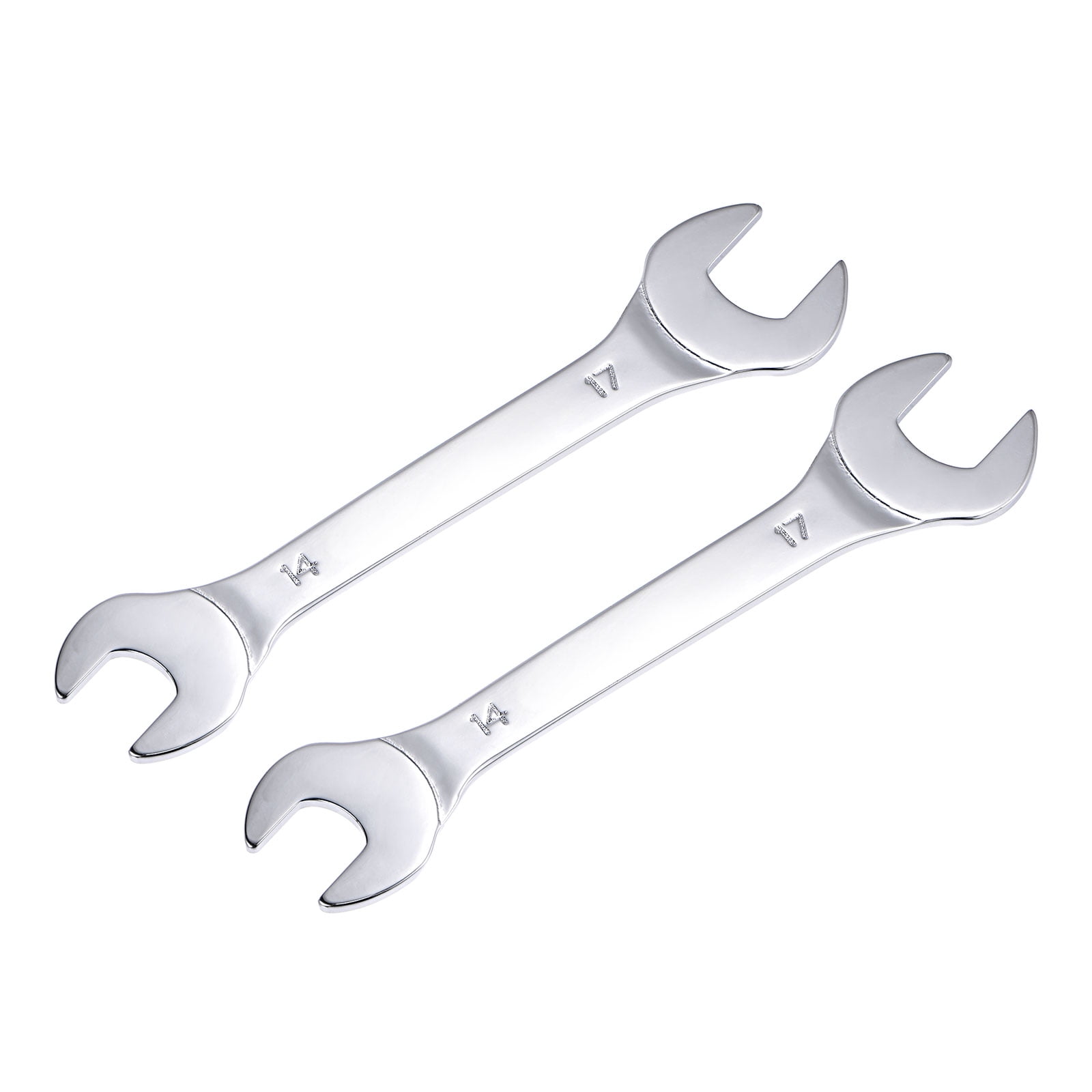 Uxcell Thin Open End Wrench, 14mm x 17mm Metric Mirror-Chrome Plated ...