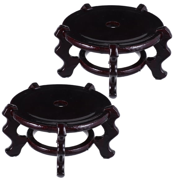 "Beautiful Hand Crafted Rosewood Oriental Vase Stand 7.5"" - Round ...