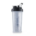 BlenderBottle Classic 28 oz Black Lid and Clear Bottle Shaker Cup with Flip-Top and Wide Mouth ...