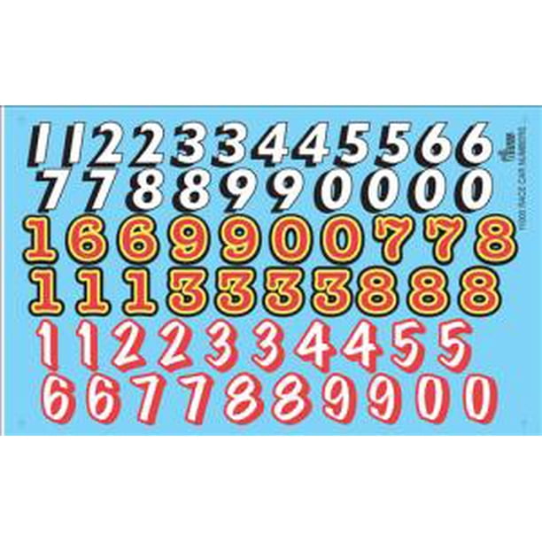 1/24th, 1/25th Scale Decals: Race Car Numbers Decals - Walmart.ca