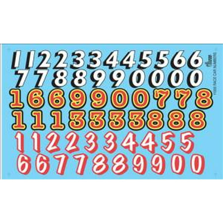 1/24th, 1/25th Scale Decals: Race Car Numbers Decals - Walmart.ca