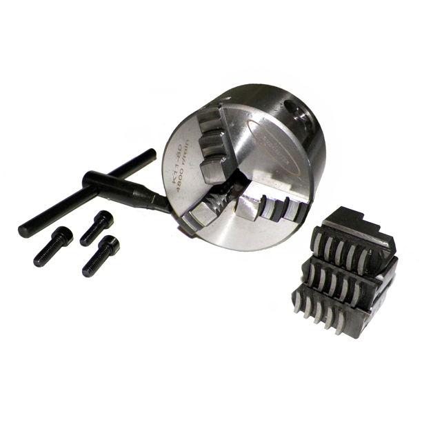 3" (3 inch) 3 Jaw Precision Self Centering Lathe Chuck with 2 sets jaw ...