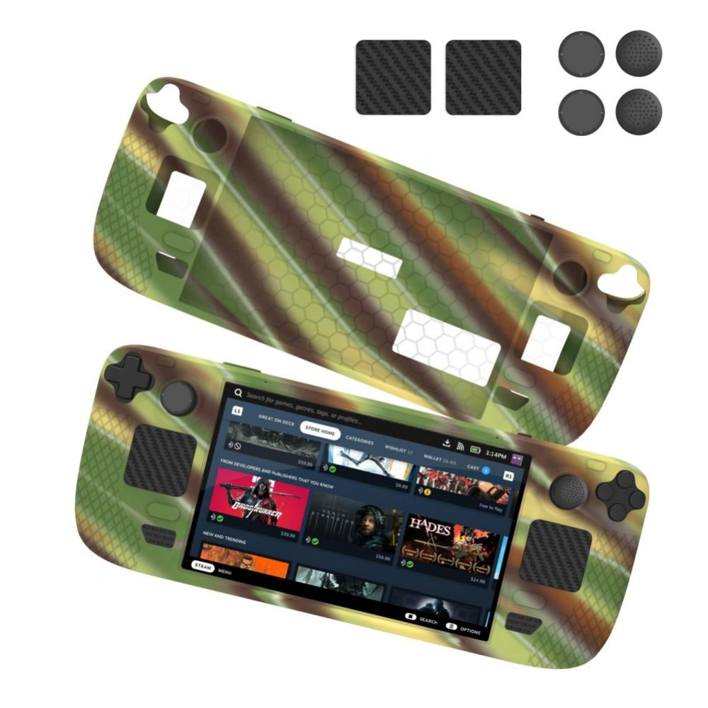 Silicone Protective Case for Steam Deck, Soft Protector Cover with 4 ...