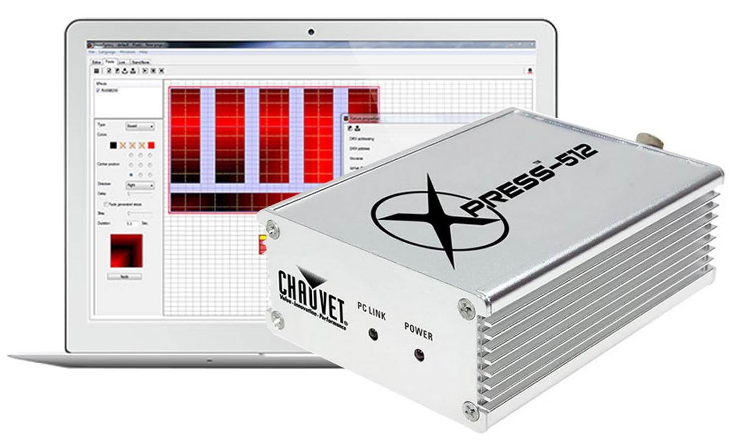 Chauvet XPRESS512 DJ DMX USB Interface Lighting Controller + ShowXpress ...