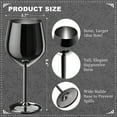 Black 18oz Stainless Steel Wine Glasses Set of 2, 18oz Unbreakable ...