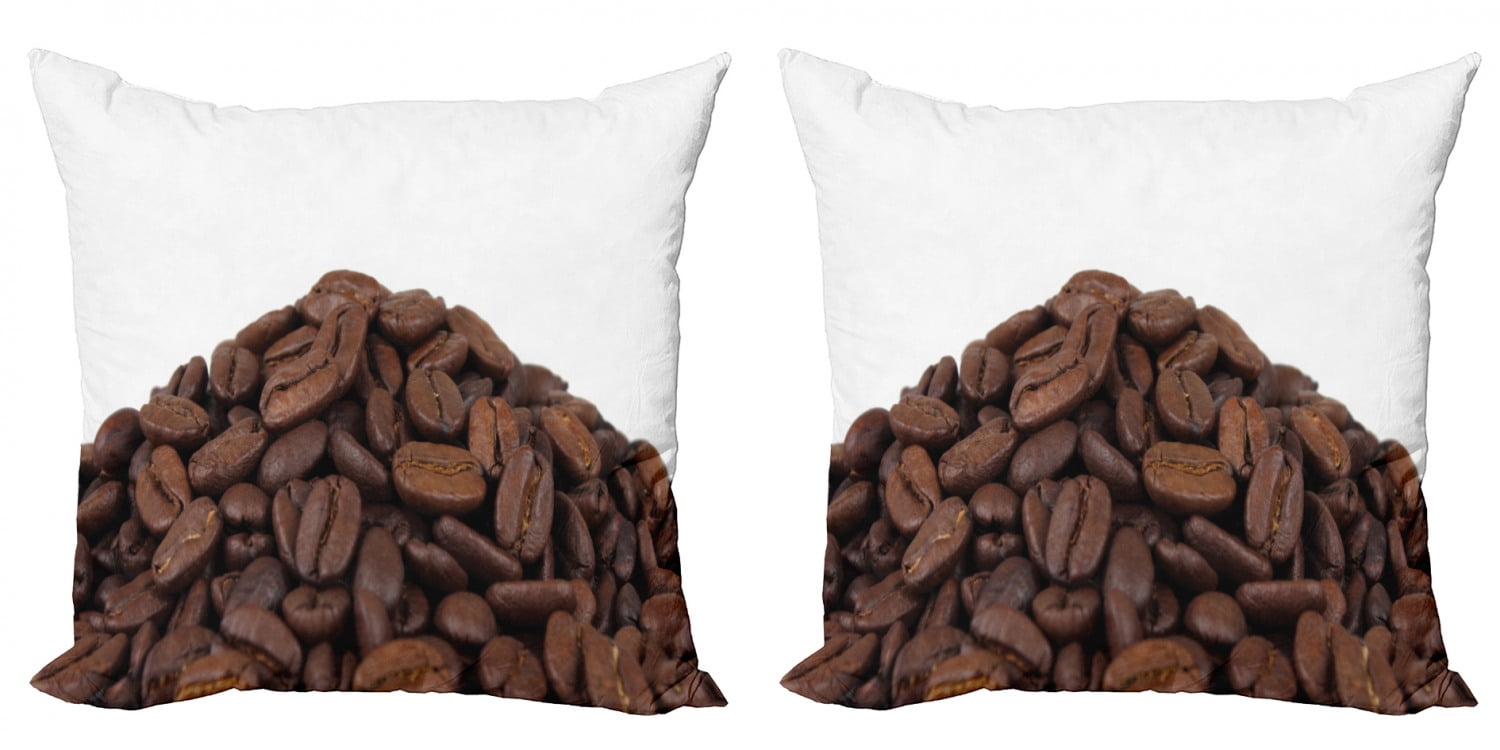 Coffee Throw Pillow Cushion Cover Pack of 2, Picture of Hill of Seeds ...